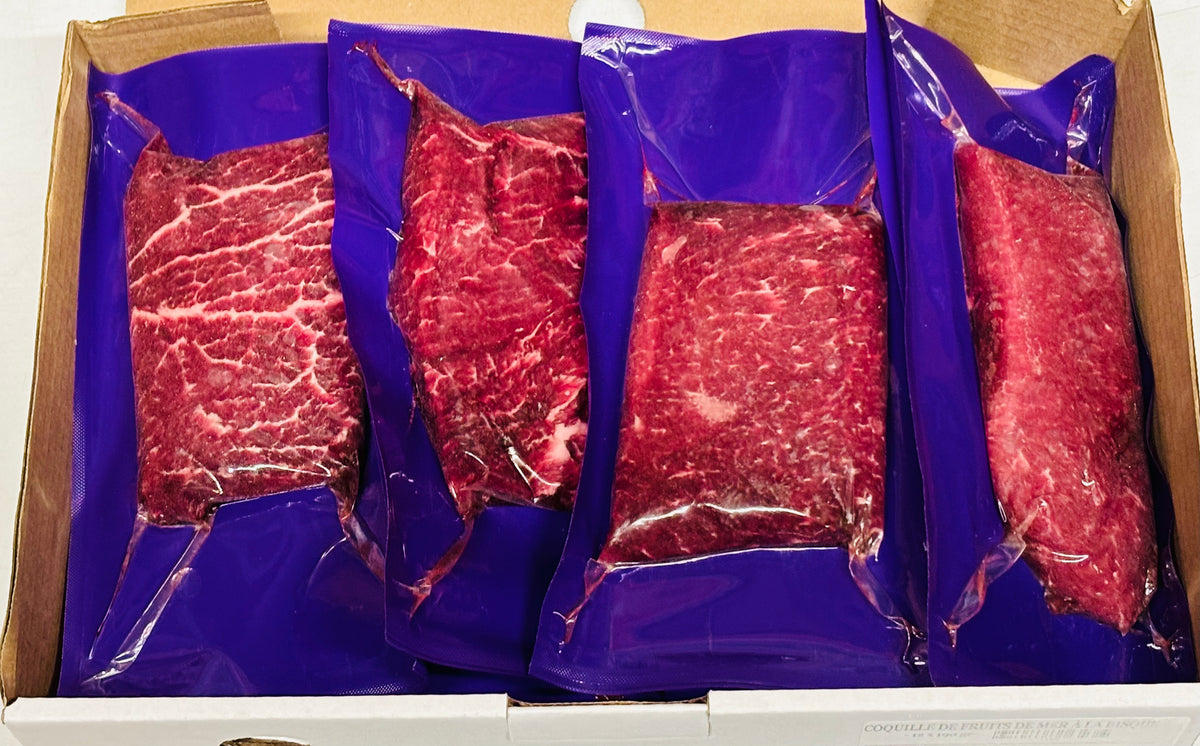 Macreuse de boeuf AAA nature du Quebec - Boîte de 8 unités de 6 oz ...