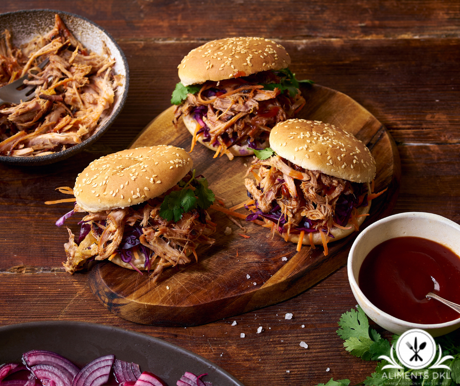 Duo - Quebec pulled pork / chicken (cooked) - Box of 4 x 1 kg ...